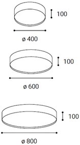 Led2 Stropní LED svítidlo ROMO ø 60 cm, kávová Varianty: 3000K/4000K DALI TW