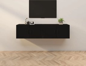 vidaXL Nástěnné TV skříňky 2 ks 80 x 34,5 x 40 cm [3188350] Barva: Černá