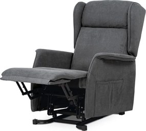 Polohovací křeslo šedé, elektrické TV-1190 GREY2