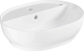 Grohe Essence - Umyvadlo na desku, 50x39 cm, s přepadem, s otvorem pro baterii, alpská bílá 103566SH00