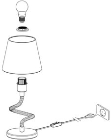Eglo 43199 - Stolní lampa RAMPSIDE 1xE27/28W/230V