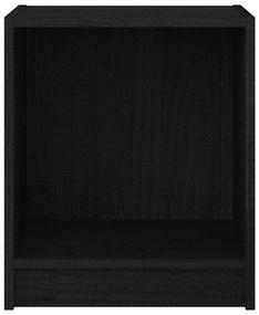Noční stolky 2 ks černé 35,5 x 33,5 x 41,5 cm masivní borovice - Default Title