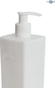 Dávkovač na mýdlo 500 ml bílý s bílou pumpičkou LUNA