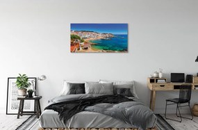 Obrazy na plátně Španělsko coast beach city 125x50 cm