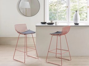 Set 2 ks barových židlí Fidelia (růžovozlatá). 1079006