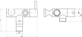 Aqualine SK215 ventil s ruční bidetovou sprškou chrom