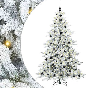 Umělý Skládací Vánoční Strom s stojanem Bílá 210 cm PVC a ocel 3397732