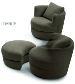 Pregio Italia sofa&relax Otáčecí křeslo DANCE Provedení: křeslo, Vzorník látek: tekno fibra 11 brown