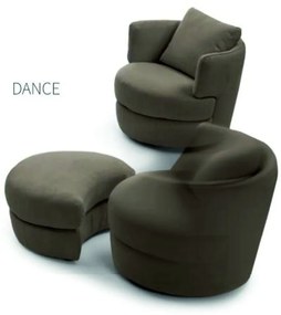 Pregio Italia sofa&relax Otáčecí křeslo DANCE Provedení: taburet, Vzorník látek: tekno fibra 08 mud
