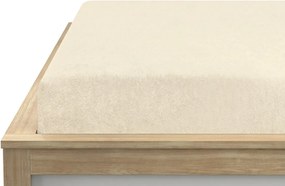 Fleecové napínací prostěradlo MOLTON krémové 180 x 200 cm