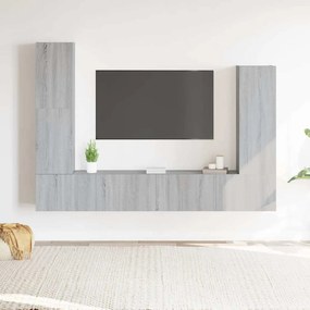 4dílný set TV skříněk šedý sonoma kompozitní dřevo 3114636