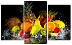 Vícedílný obraz Ovoce S Kapkou Vody Nedostatek Nedostatek Plátno Canvas 180x120