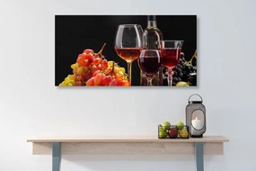 Obraz italské víno a hrozny Varianta: 100x50