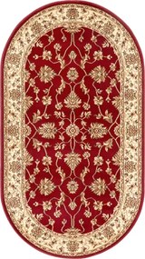 Kusový koberec Begonia bordo ovál Ovál 100 x 180 cm
