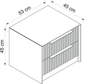 Noční stolek Kale Luxe Anthracite