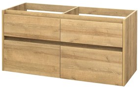 Mereo Mereo, Opto, koupelnová skříňka 121 cm, bílá, dub, bílá/dub, černá, CN923S