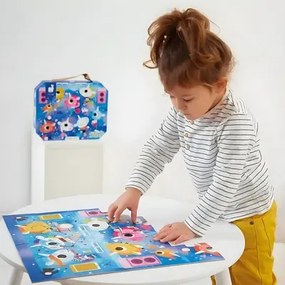 JANOD Puzzle v kufříku Jednorožci na koncertě / 24 dílků / 50 x 40 cm