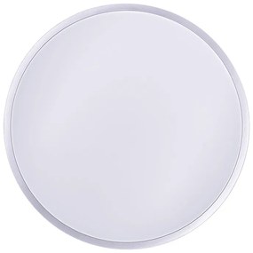 Solight LED stropní světlo Silver, kulaté, 24W, 1800lm, stmívatelné, dálkové ovládání, 38cm