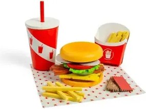 Bigjigs Toys Sada Burger a hranolky / od 18 měsíců