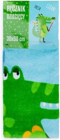 Dětský bavlněný ručník KIDS Krokodýl 30x50 cm modrý