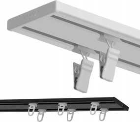 Garnýž Stropní dvojitý 600 CM Hliníková Lišta S Veškerým Příslušenstvím