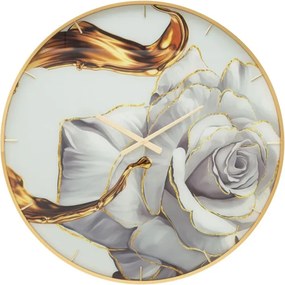 Nástěnné hodiny Glass Rose 80 cm vícebarevné/zlaté