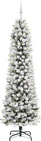 Umělý vánoční stromeček Bílá 210 cm PVC, kov a plast 3396120