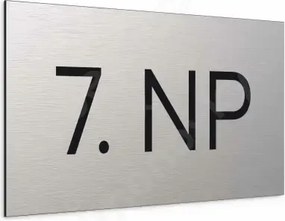 ACCEPT Označení podlaží "7. NP" - stříbrná tabulka - černý popis
