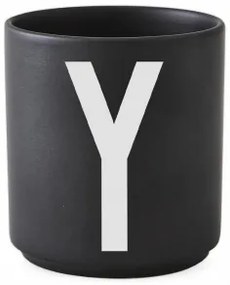 Hrnek s písmenem Y, černá Design Letters