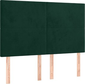 Box spring postel s matrací tmavě zelená 140x190 cm samet 3137722