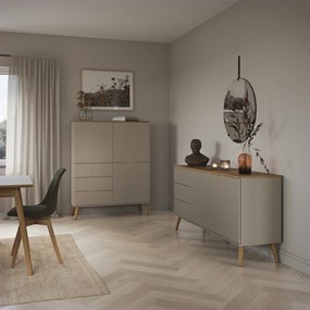 TENZO Dřevěný kabinet DOT hnědý 137x109cm 9001666663