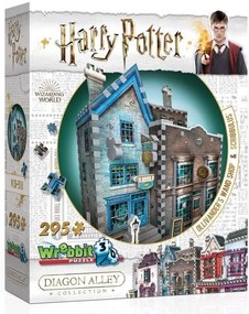 3d puzzle wrebbit 3d puzzle harry potter: obchod s hůlkami pana olivandera a scribbulus 295 dílků