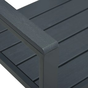 vidaXL Marketos Zahradní lavice 120 cm HDPE šedá dřevěný vzhled
