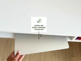 Benlemi Montessori psací stůl STOLLY s odkládací plochou a pastelkovníkem Zvolte barvu: Kašmírová