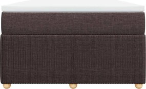 Box spring postel s matrací tmavě hnědá 120x200 cm textil 3285563
