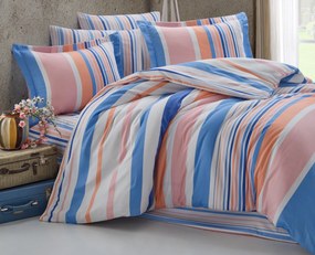 Brotex Povlečení francouzské bavlna 220x22070x90 Mart blue-pink