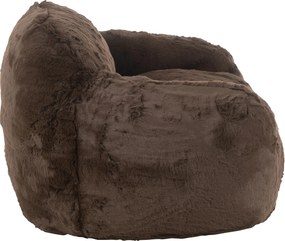 Hnědé plyšové křeslo Cuttie - 98*99*75 cm