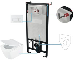 Deante WC set Anemon 6v1, podomítkový systém + toaleta -