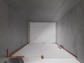 Mexen Velar L, posuvné sprchové dveře do otvoru 110 cm, 8mm sklo námraza, růžové zlato, 871-110-003-31-60