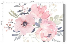 Obraz Květiny Růže V Pastelových Barvách Nedostatek Nedostatek Plátno Canvas 90x60