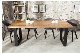 Massive home | Designový jídelní stůl z masivu Iron Craft Mango 180cm 45mm 38658