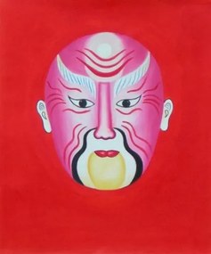 Růžová maska - 60 x 50 cm