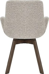 Designová otočná židle Yanisin taupe / hnědá