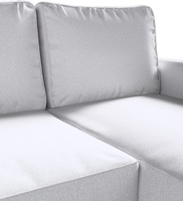 Potah na pohovku IKEA Backabro rozkládací se šezlongem barva šedá látka pletený vzor