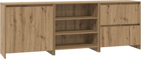 Servírovací skříň 3 ks Artisanový dub 70 x 41 x 75 cm 3393158