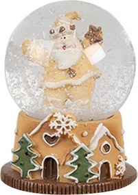 Vánoční sněžítko Santa Claus s hvězdou - Ø 5 * 6 cm
