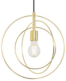 Toolight Kovová kruhová stropní lampa zlatá APP286-1CP
