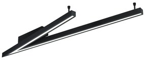 Černé LED stropní svítidlo s hlasovým ovládáním/s ovládáním pomocí mobilní aplikace s kovovým stínidlem 35x127.5 cm Cicanto – CINQUE