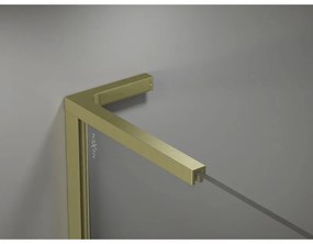Mexen, Mexen Kioto-X L sprchová stěna 110 x 200 cm, průhledná 10 mm, zlatý kartáč - 800-110-107-55-00-X
