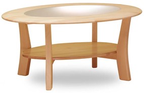 Konferenční stolek VARIANT 112x82 cm, masiv buk + matné sklo, český výrobek